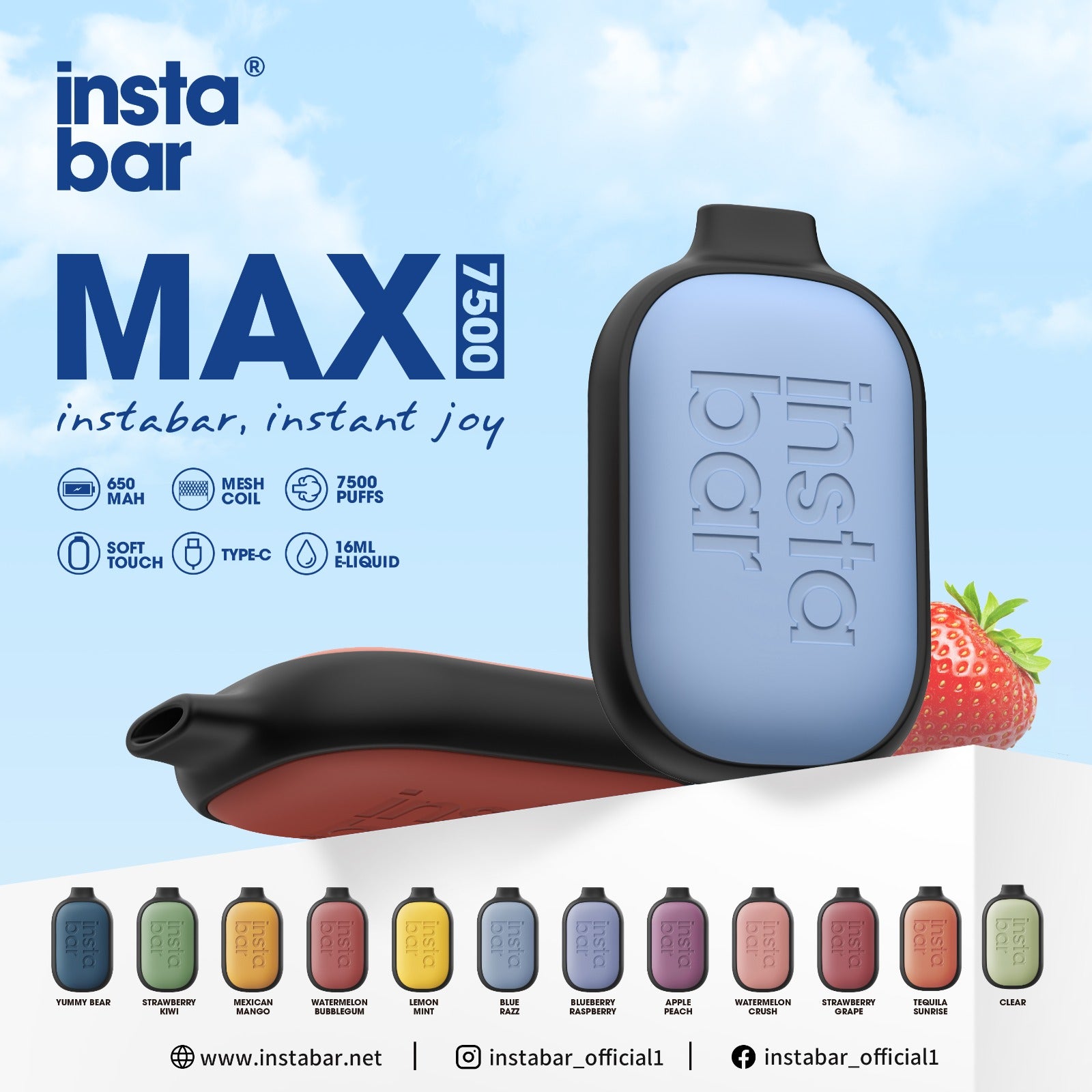 Instabar Max 7500 – INSTA FLOW 5000 / Instabar Vape / E-Zigarette